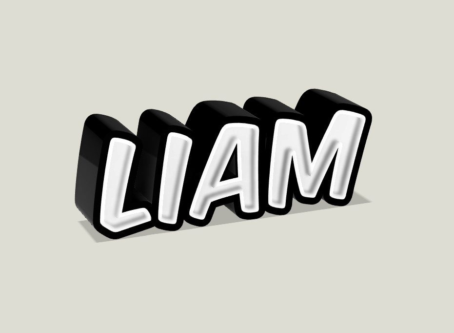 Liam Nameplate by DickF | Download free STL model | Printables.com