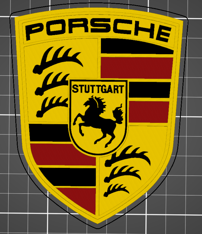 Porsche logo by Fekete Áron | Download free STL model | Printables.com