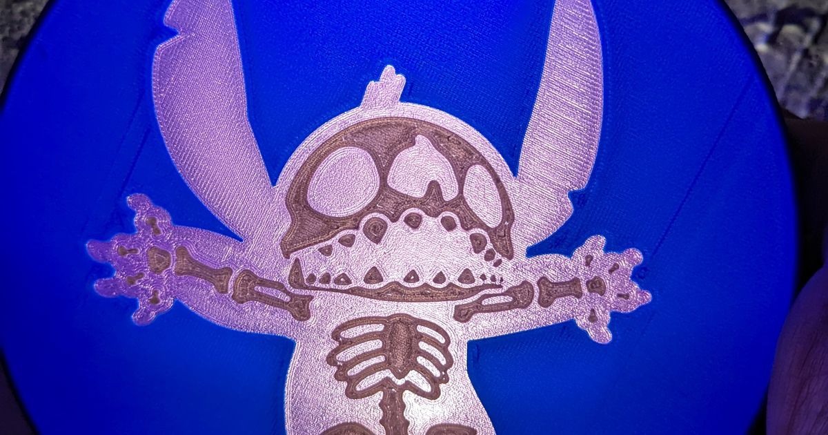 Stitch skeleton Light Box by RH8888 | Download free STL model ...