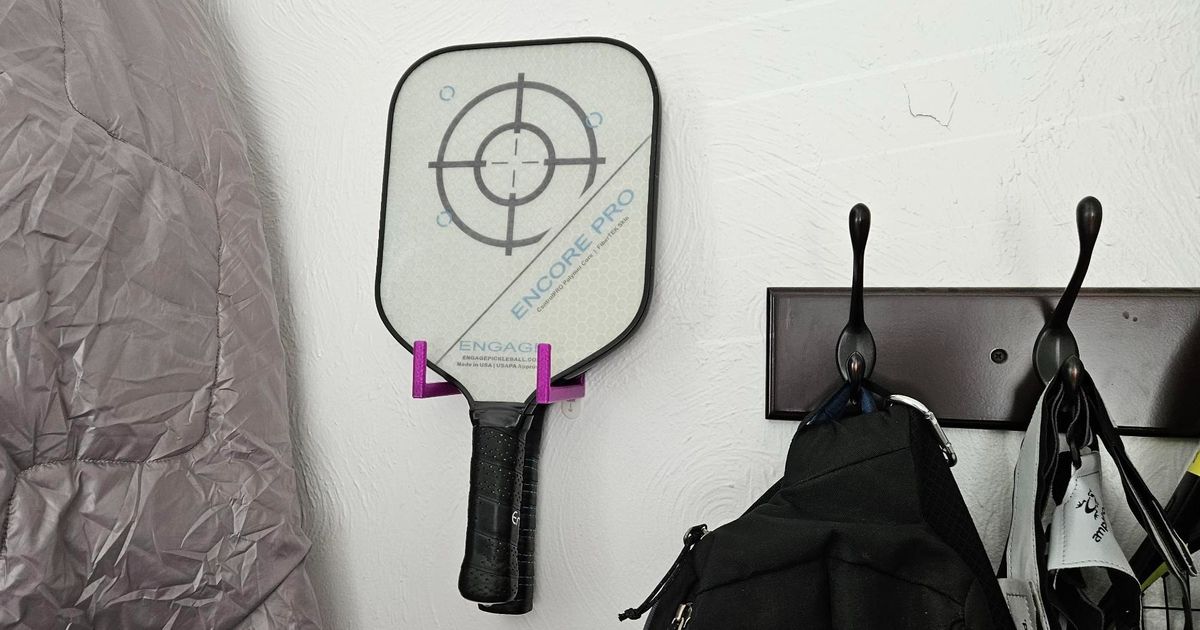 Pickleball Paddle Wall Mount Holder by Dr. Smashenstein | Download free ...