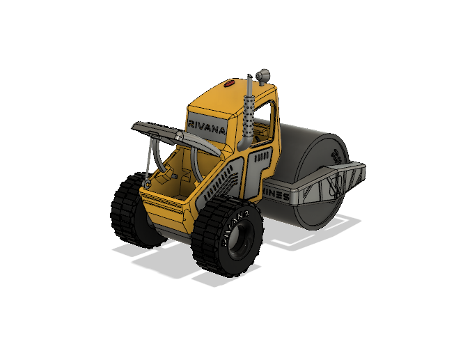 Yellow Road Roller Modern Version 2 with movements by Black Jack ...