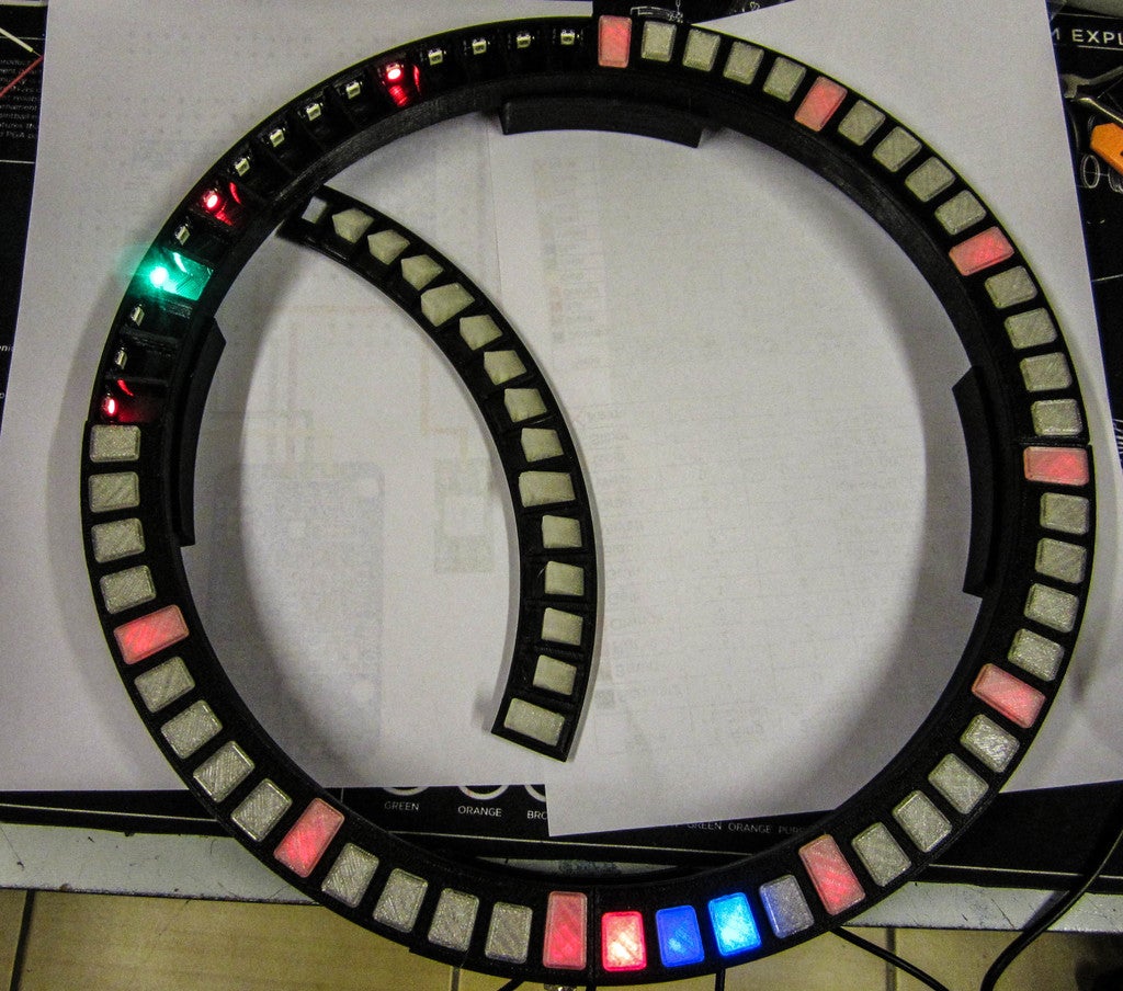Runde Neopixel Uhr (WS2812B) by elSomero Blanko | Download free STL ...