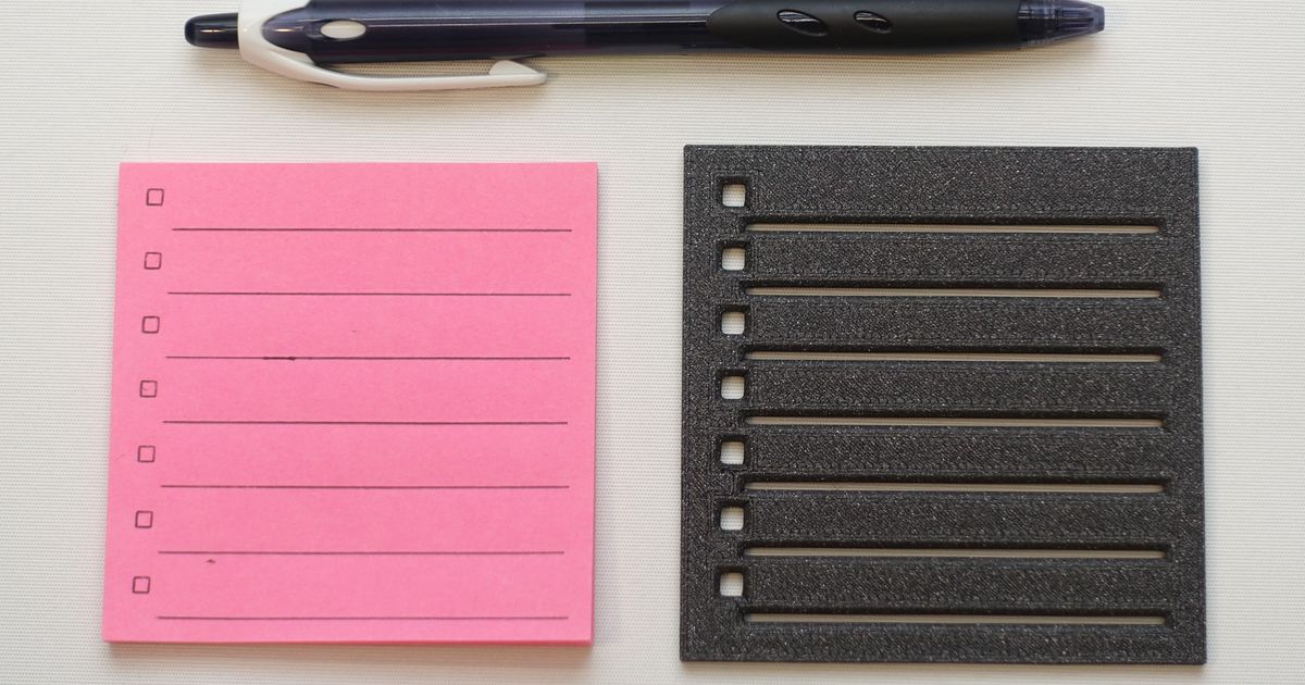 Post-It Stencil by Tridense | Download free STL model | Printables.com