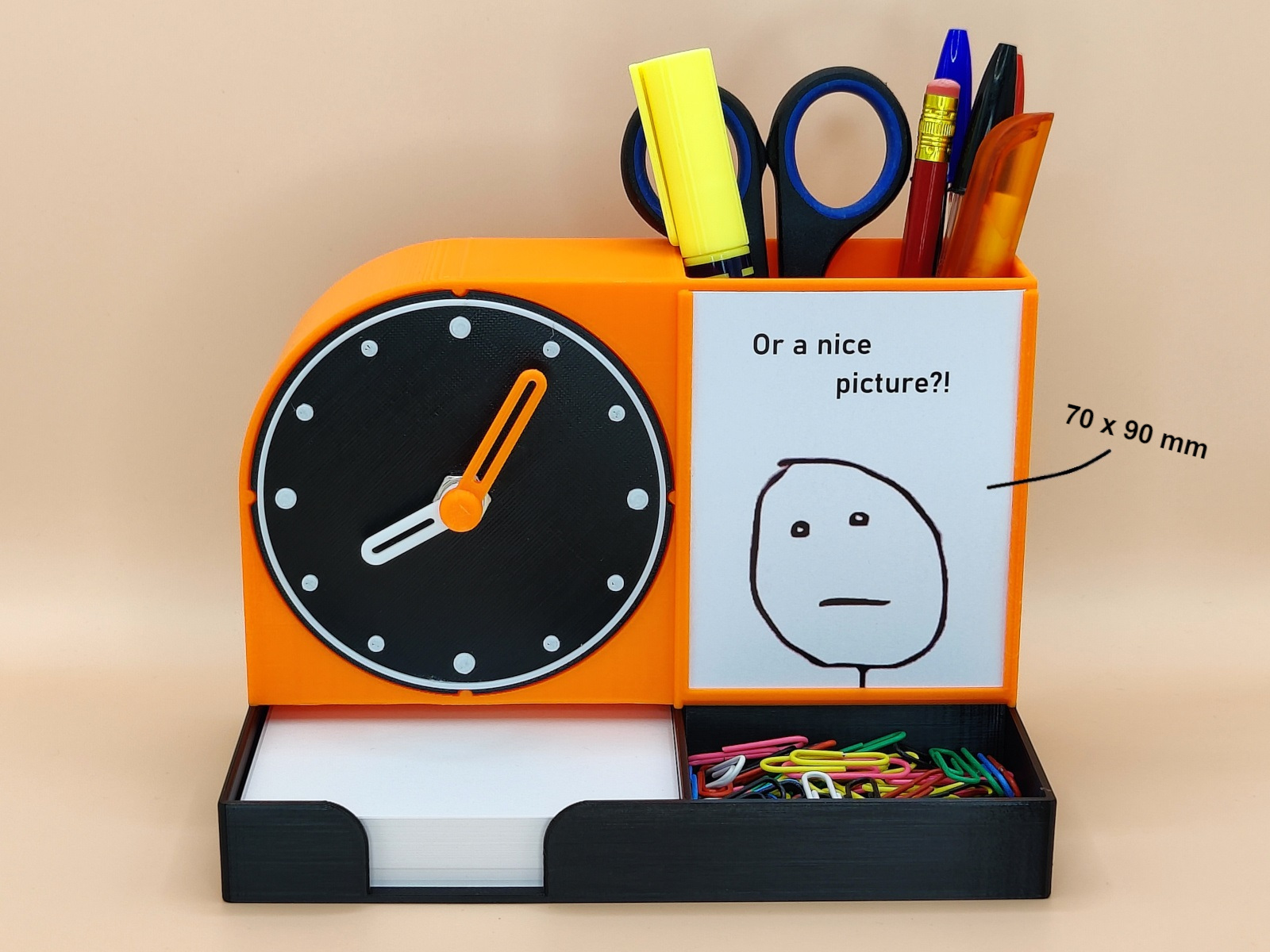Desk Organizer with Clock (and Calendar) by PhilippHee | Download free ...