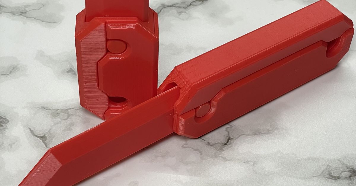 Gravity knife fidget toy extended (no screws) by hashizo | Download ...