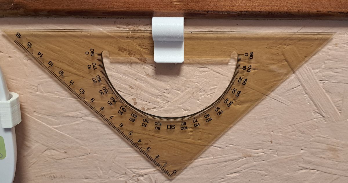 Ruler holder (clip) by Milos | Download free STL model | Printables.com