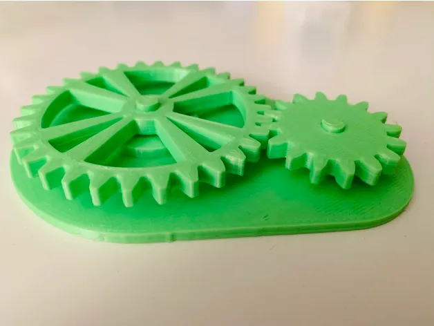 2-to-1 Ratio Set of Gears by EngineeringWithLui | Download free STL ...