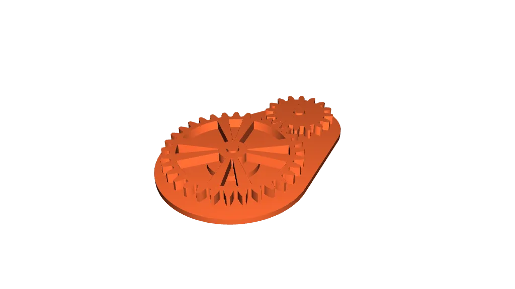 2-to-1 Ratio Set of Gears by EngineeringWithLui | Download free STL ...