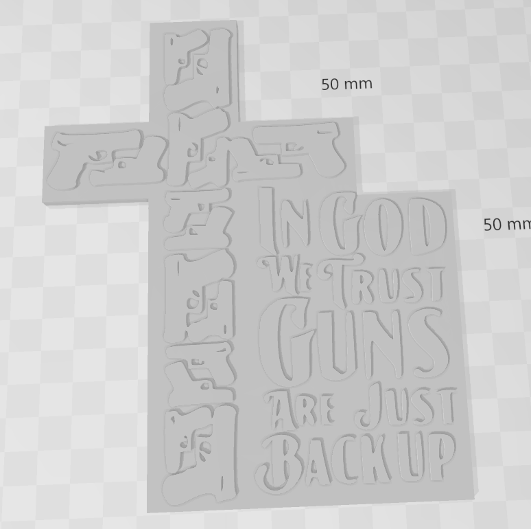God and Guns sign by kristen terrell | Download free STL model ...