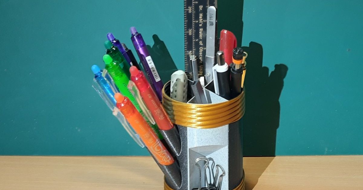 slightly over-engineered modular vase-mode pen holder / organizer by ...