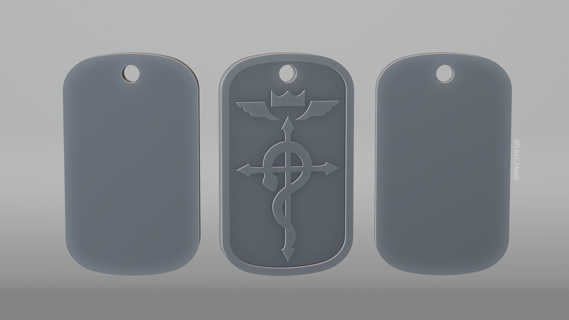 Flamel Dogtag Fullmetal Alchemist by Last_Hawk | Download free STL ...