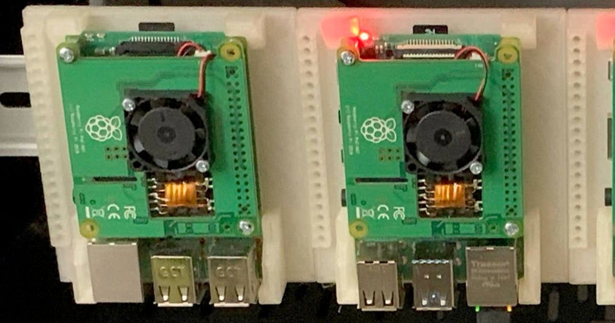 DiN Rail mount for Raspberry Pi 4 by NotLikeALeafOnTheWind | Download ...