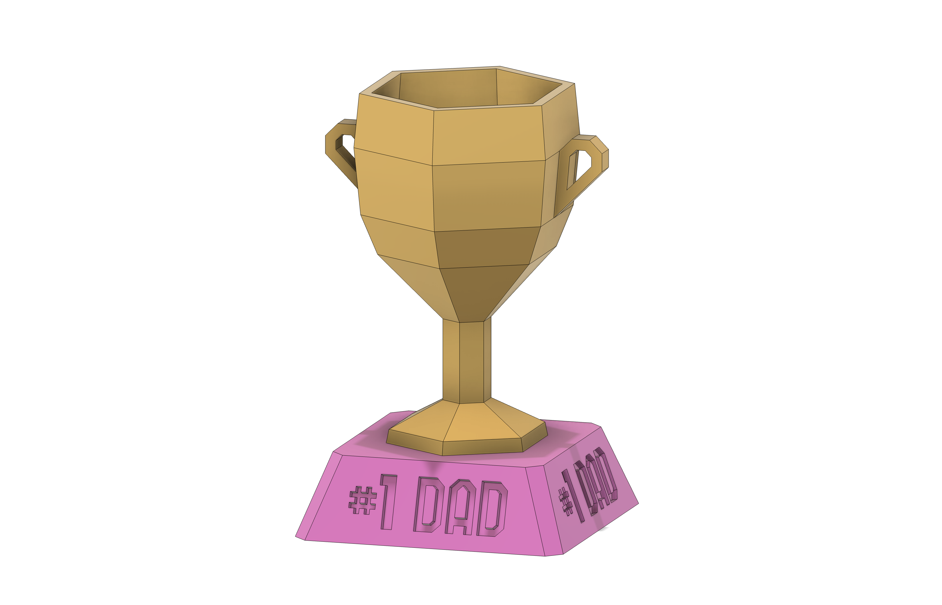 #1 Dad LowPoly Trophy by MarekZeman91 | Download free STL model ...