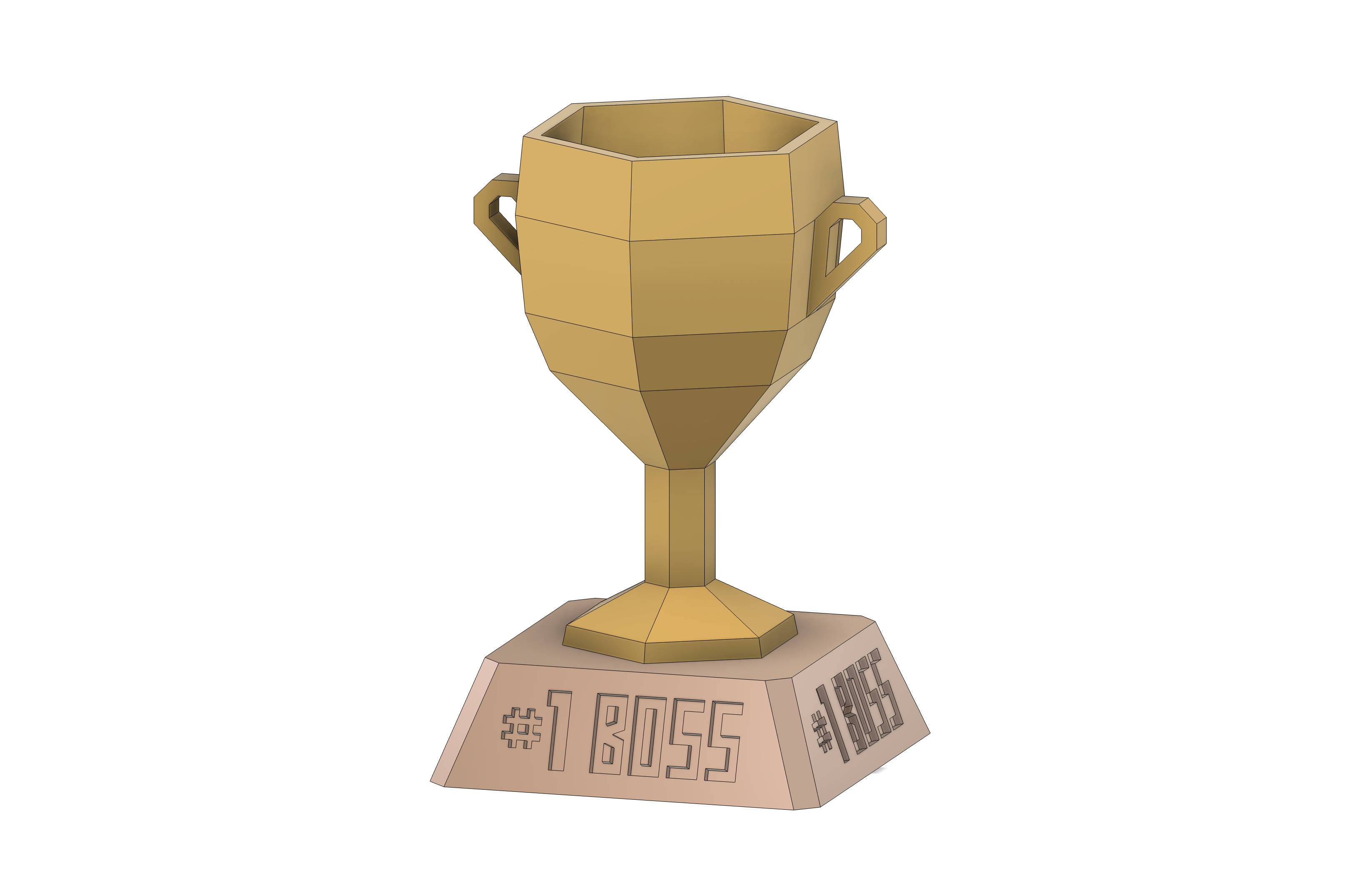 #1 Boss LowPoly Trophy by MarekZeman91 | Download free STL model ...