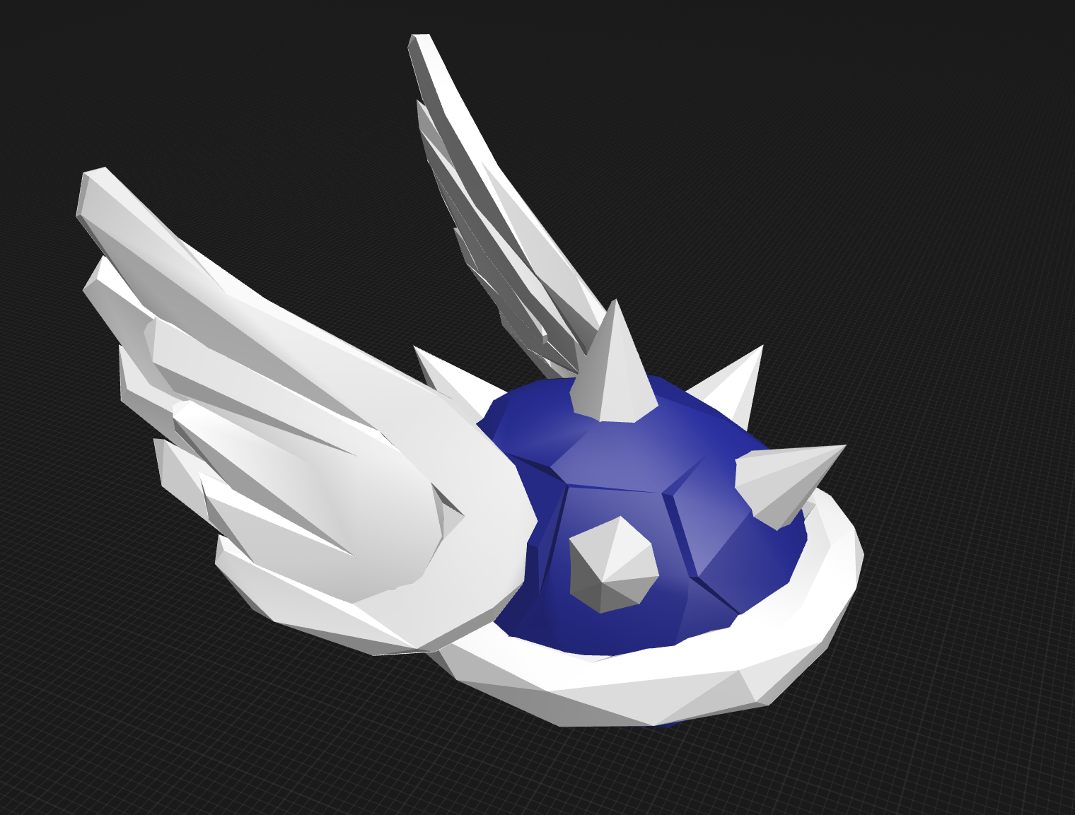 Low Poly Mario First Blue Shell by Kyle B | Download free STL model ...