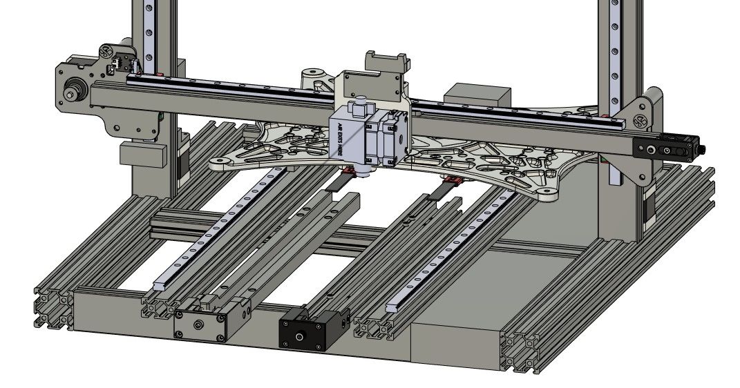Kobra max, Tensioner and mount for 12mm belts with the linear rail mod by Sixx Precision ...