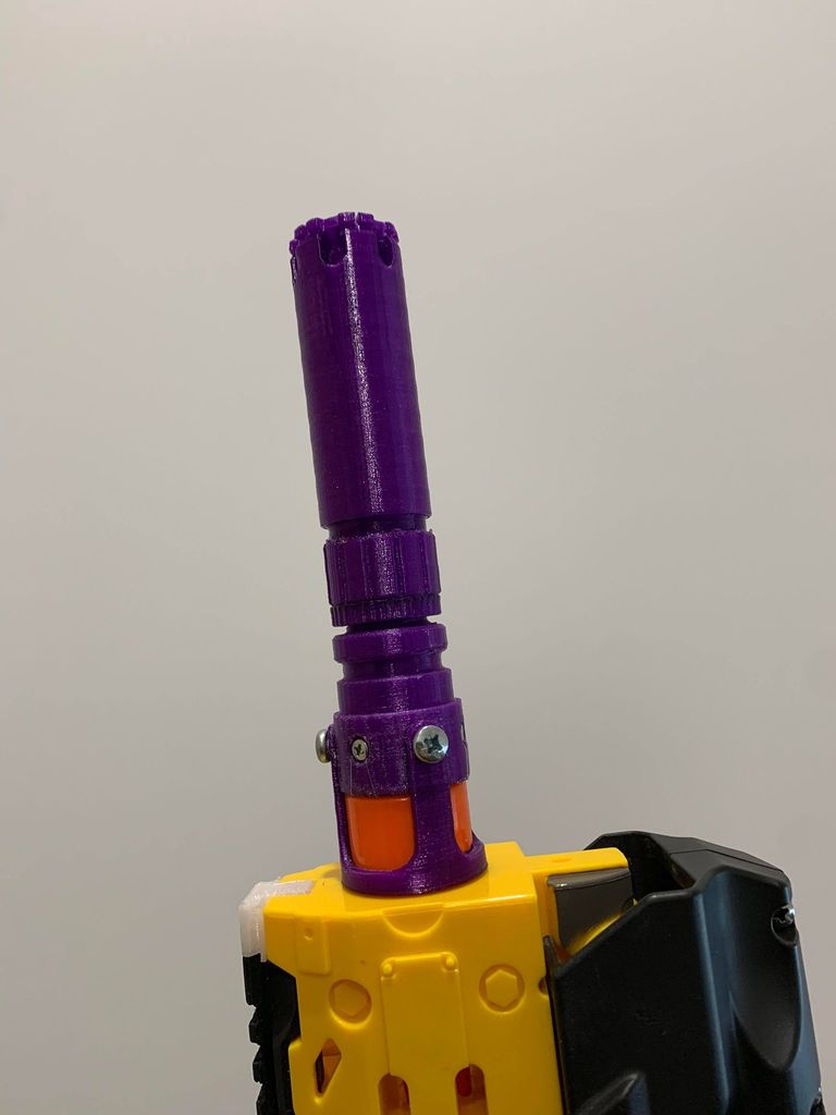 bracket for mounting captainslug's scar suppressor to nerf nstrike muzzle attachment point by ...