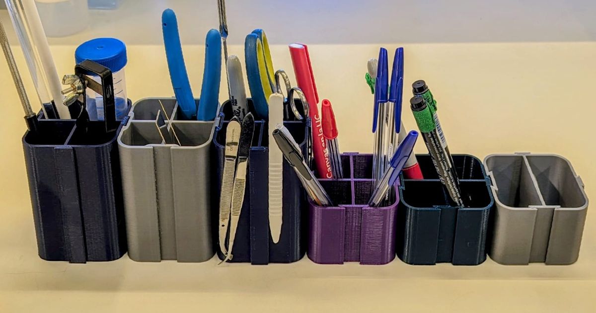 Modular pen and tool holders by LIBRE hub | Download free STL model ...