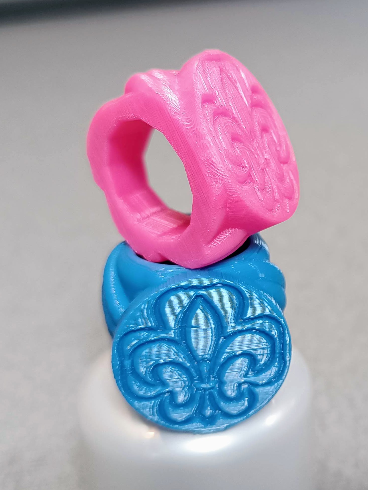 VCP Wagggs Scout woggle. Scarf Ring with fleur de lis and trefoil ...