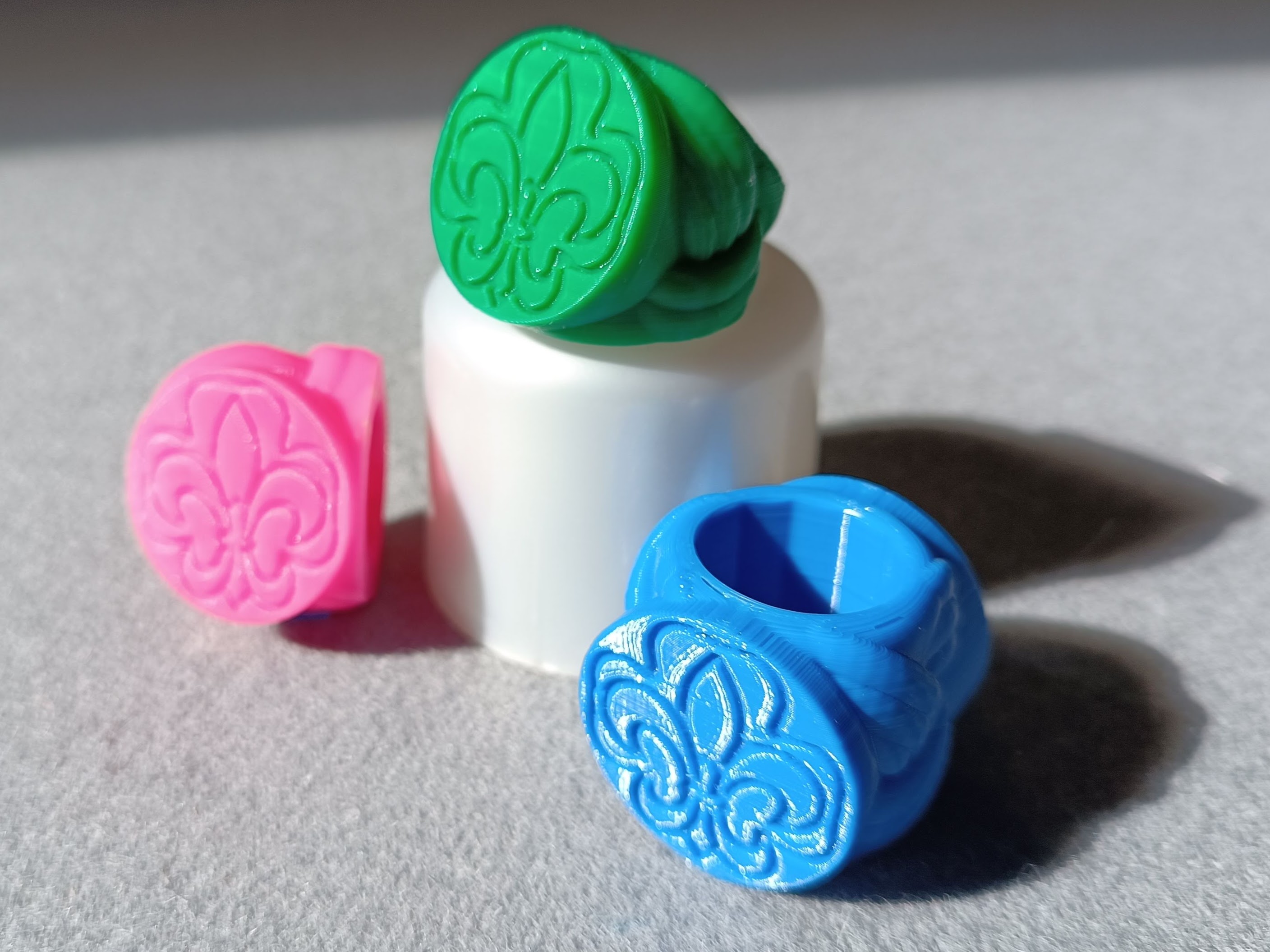 VCP Wagggs Scout woggle. Scarf Ring with fleur de lis and trefoil ...