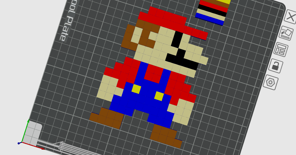 Mario pixel picture by Hobby printing | Download free STL model ...