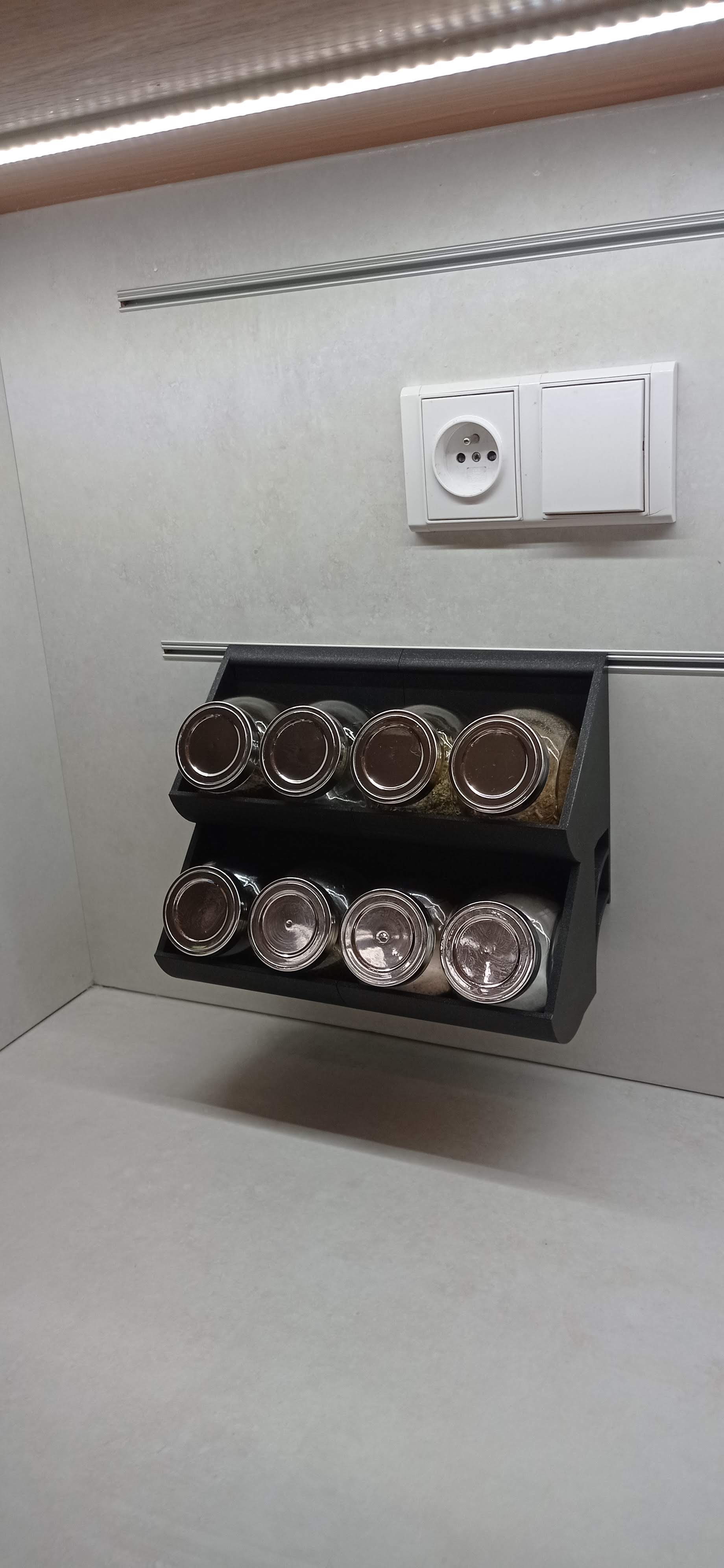Elegant kitchen wall SPICES STORAGE [special hook / screw holes] by ...