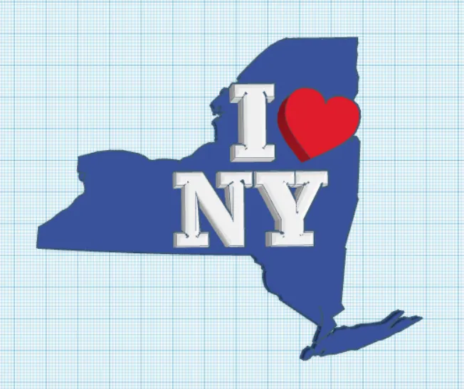 I Love New York piece by RT filament | Download free STL model ...