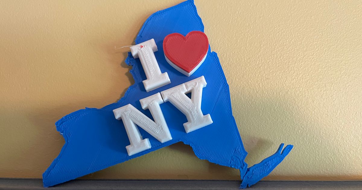 I Love New York piece by RT filament | Download free STL model ...