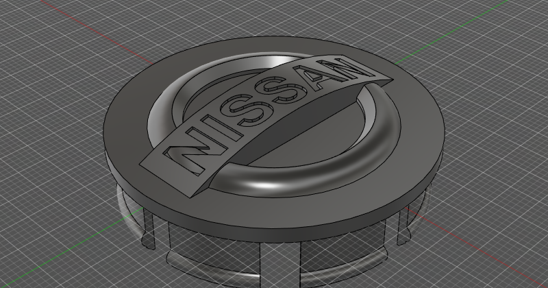 Nissan Center Cap by Jorge | Download free STL model | Printables.com