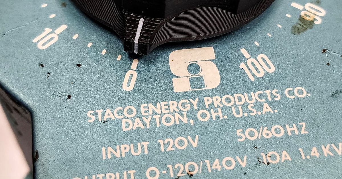 Staco 3PN1010 Variac Knob by Robert Givens | Download free STL model ...