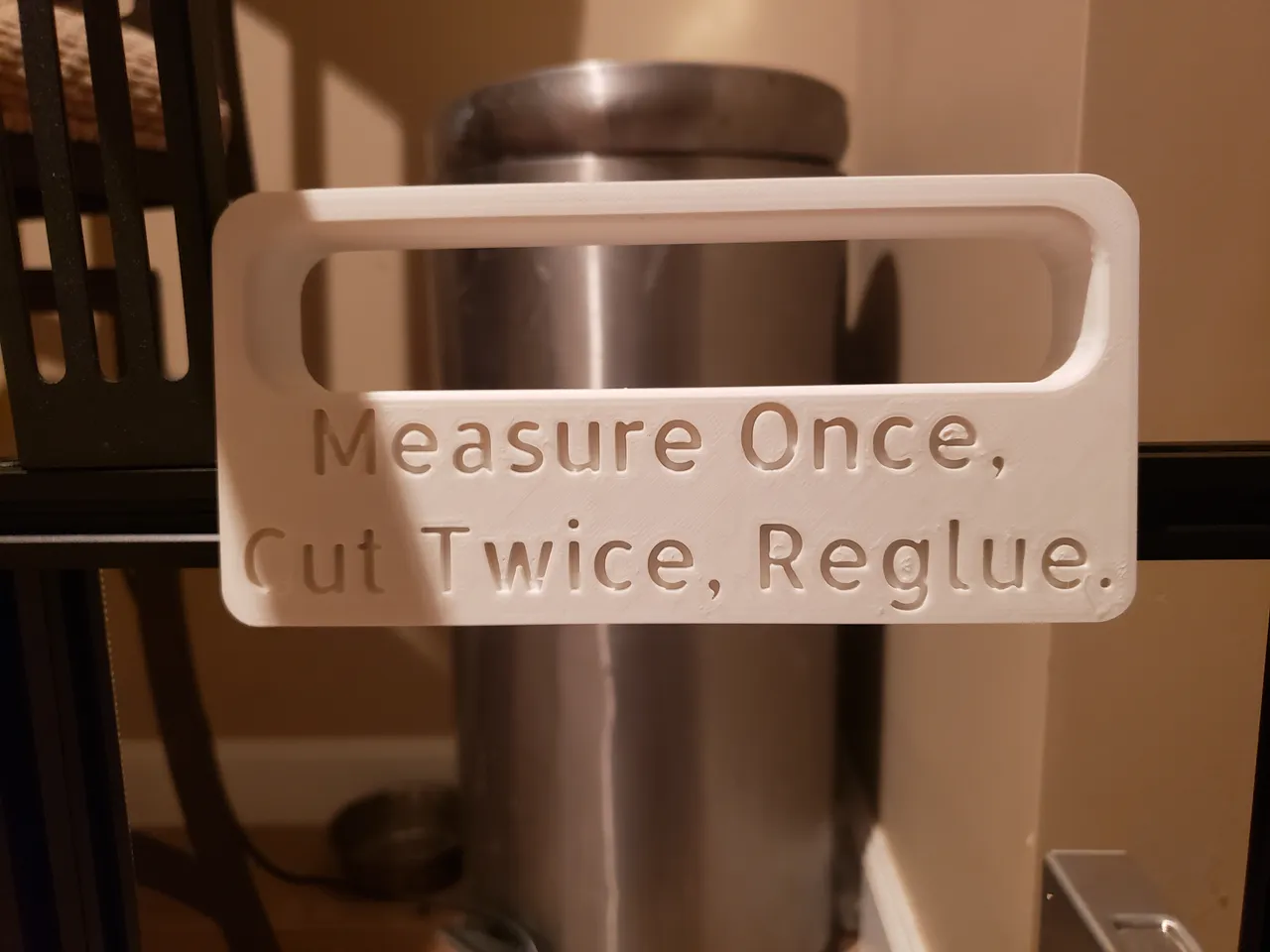 Measure Once, Cut Twice, Reglue. sign + handle by CharlotteBeLike ...