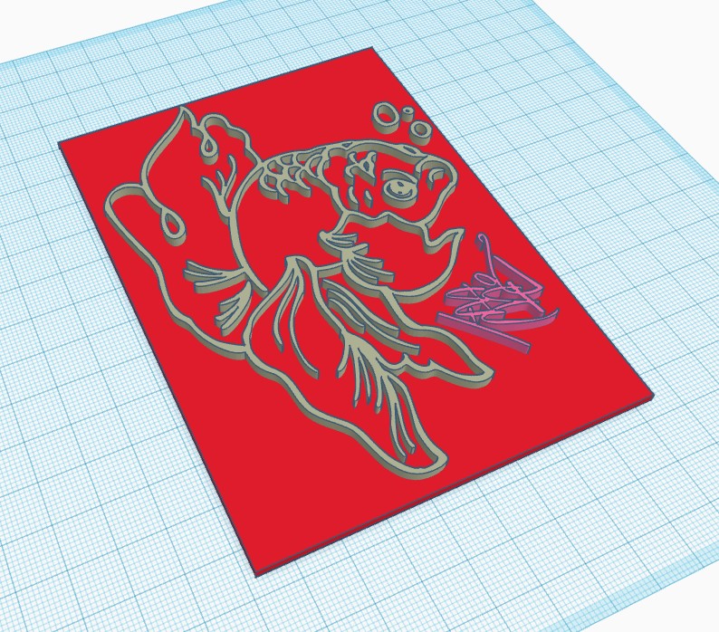 Goldfish Sand Stamp by Lordofdobtown | Download free STL model ...