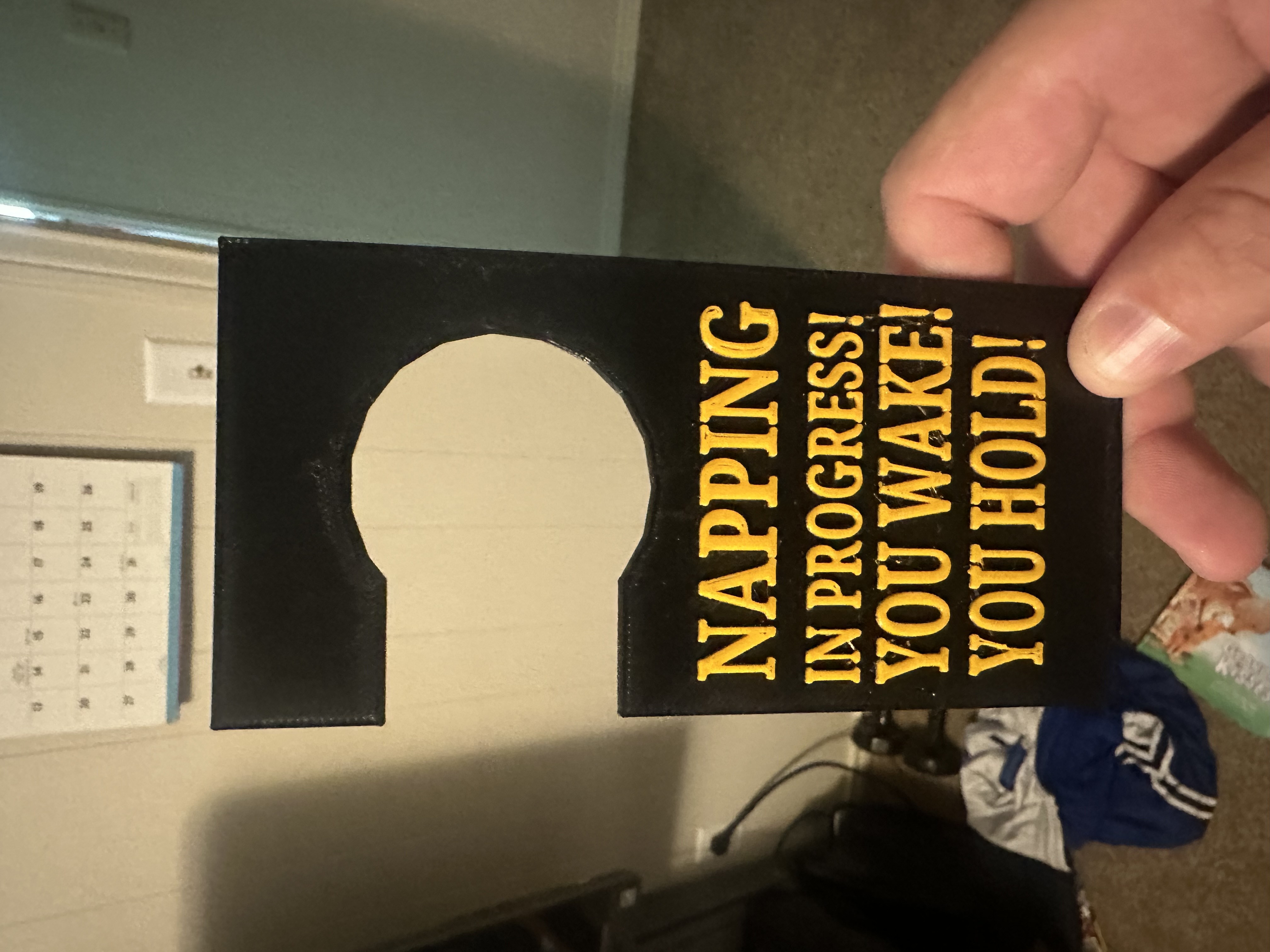 napping door hanger by thorne's 3D | Download free STL model ...
