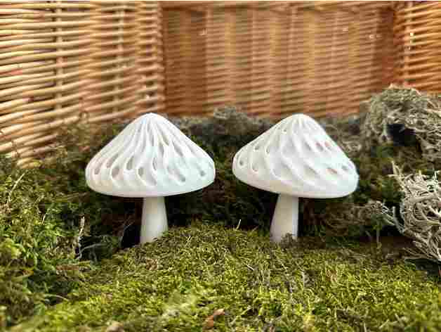 Dual Colour Modular Mushroom Caps (Glow-in-the-Dark) by Thomas Waurich ...