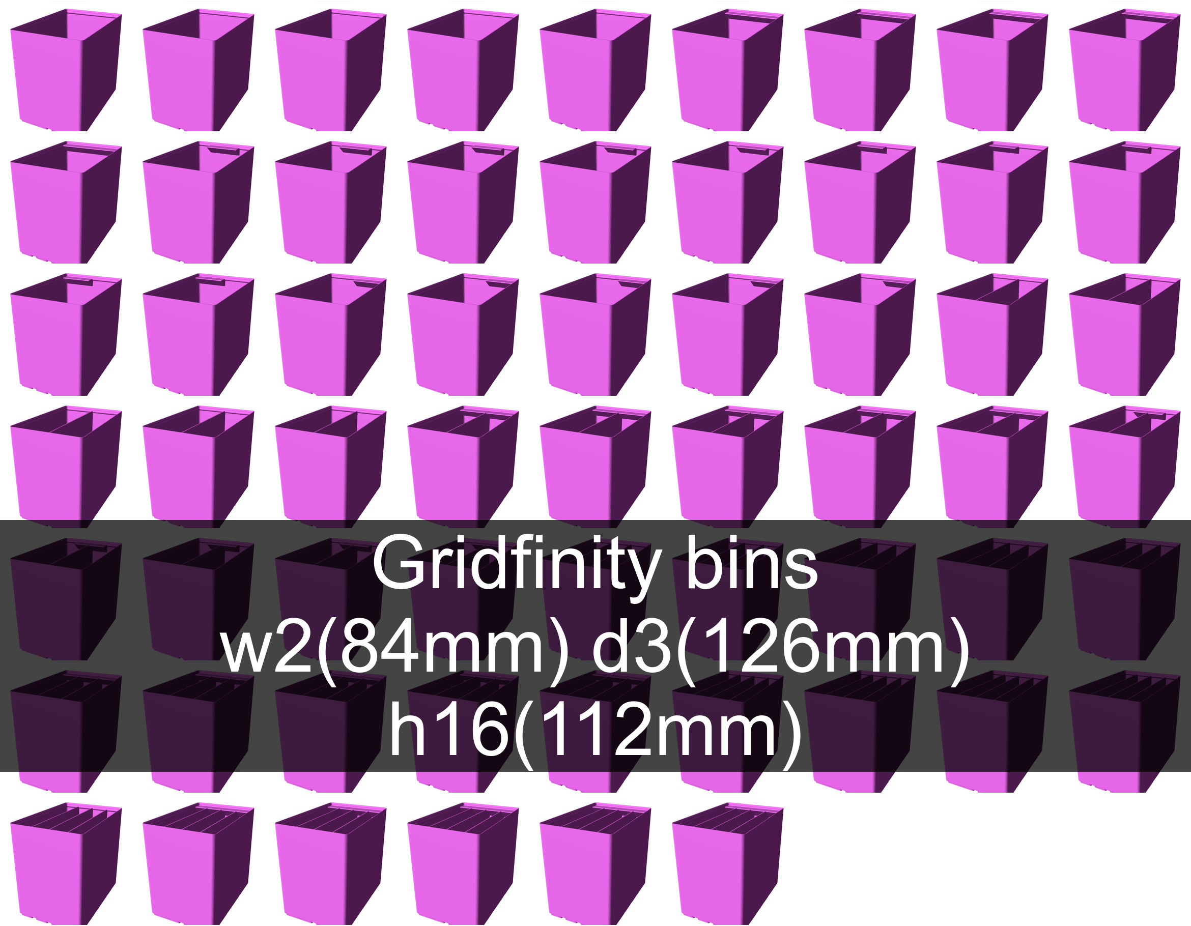 Gridfinity cups height 16 (116mm) collection by Max | Download free STL ...