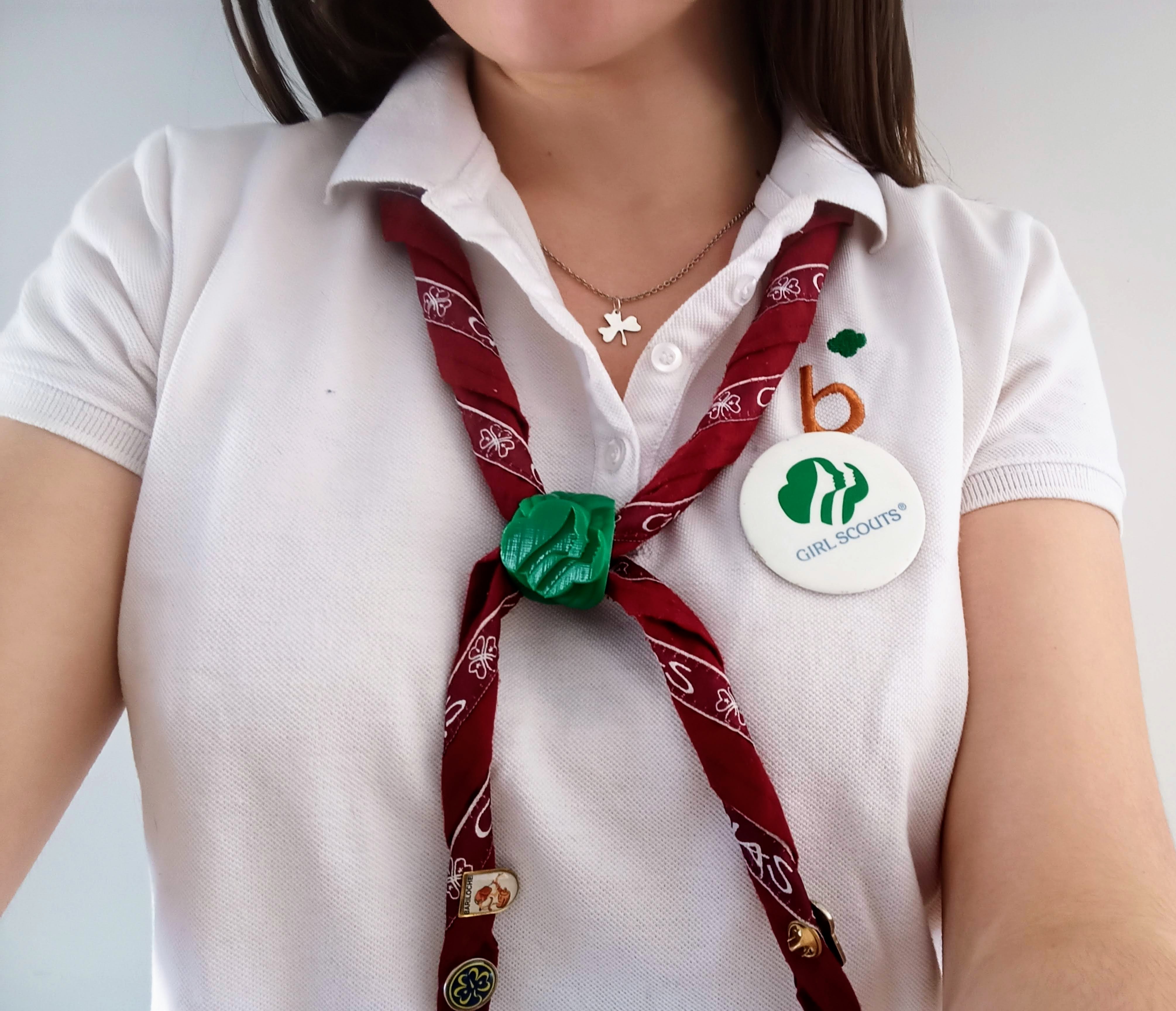 Girl Scout woggle Scarf Ring . WAGGGS. Canuto o pasapañuelo Guias Scout ...