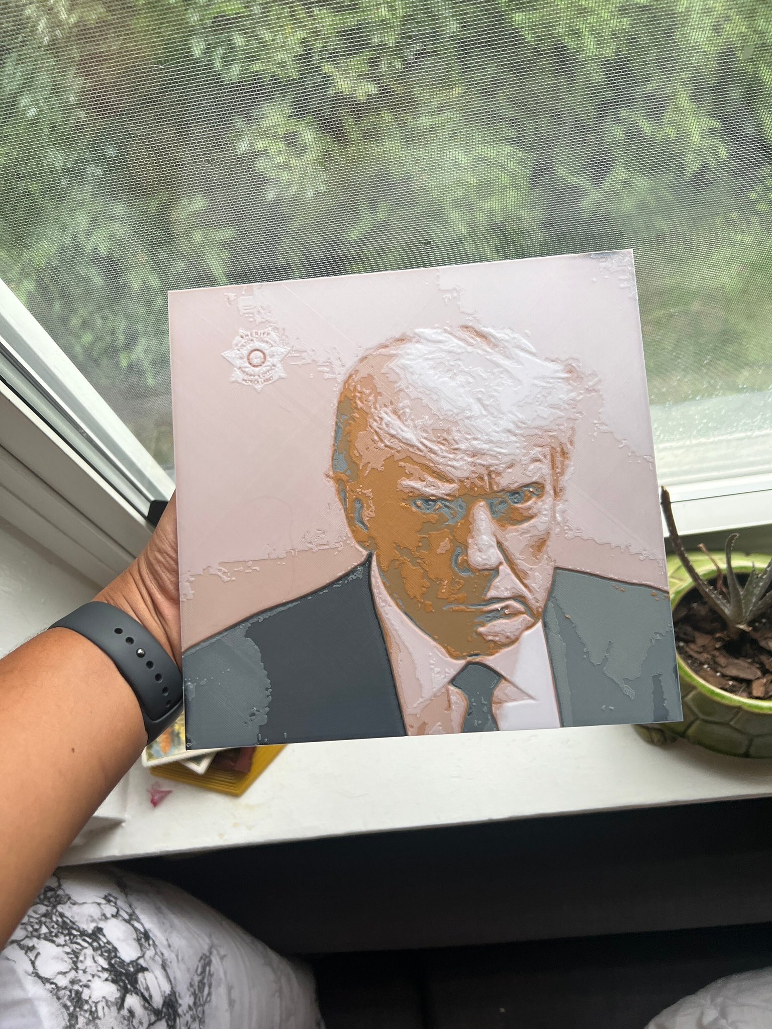 Trump Mug Shot - made w/ HueForge by Mathoose | Download free STL model ...
