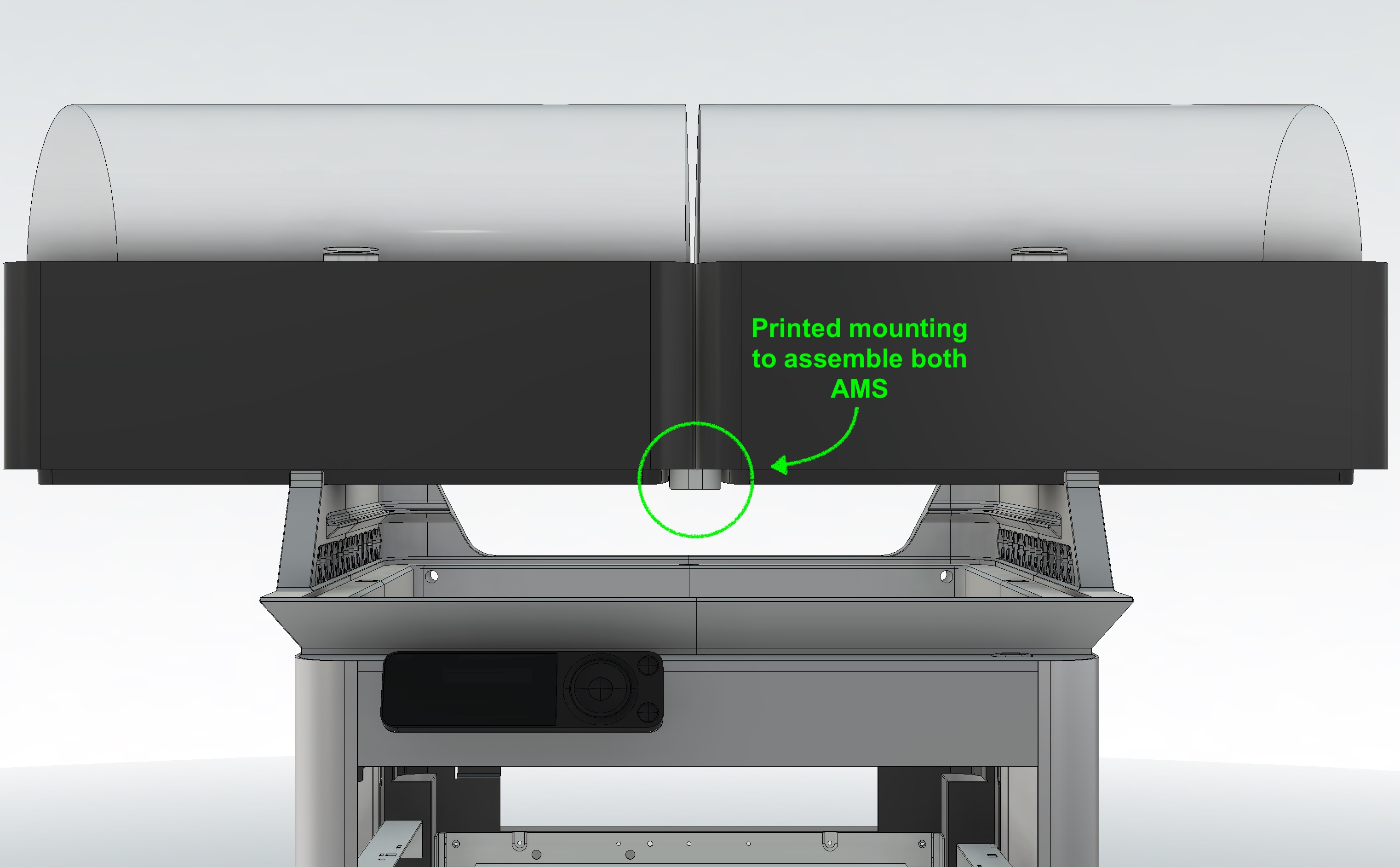 Bambu Lab Double AMS Riser + COB Light by BastR | Download free STL ...