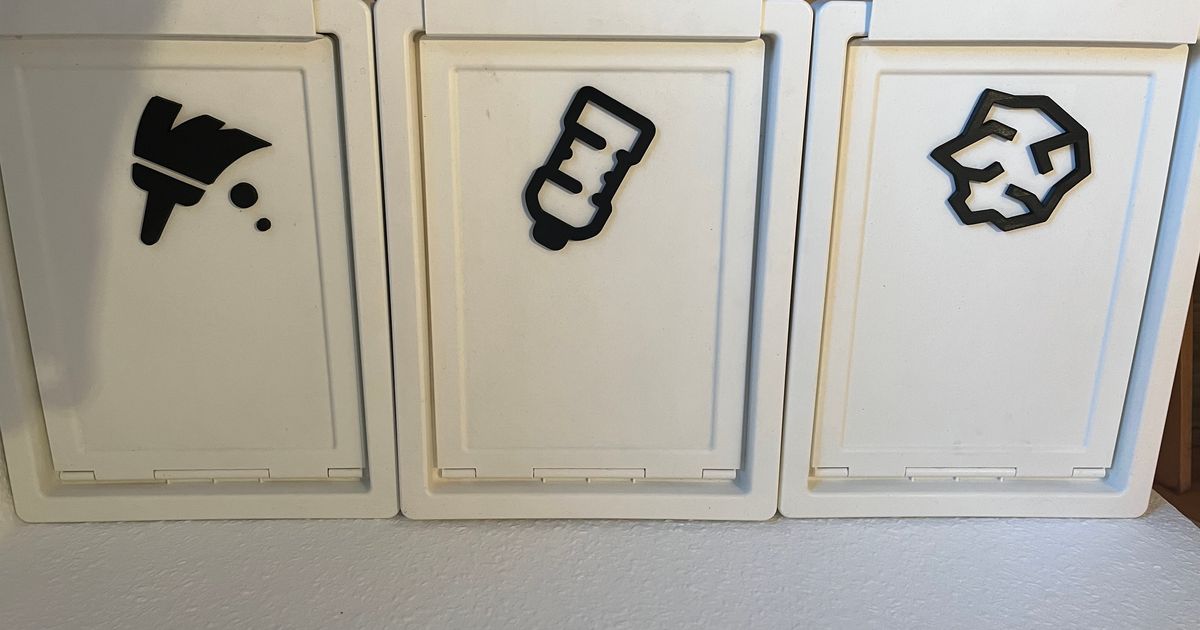 household, plasic and paper waste icons by kl4appdrachen | Download ...