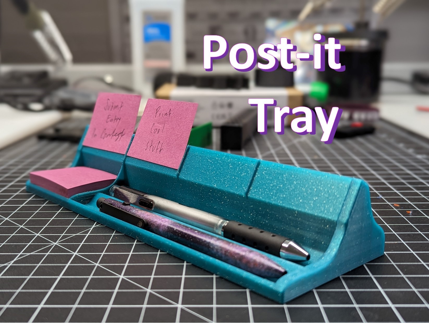 Small Post-it Tray by Ivy J | Download free STL model | Printables.com