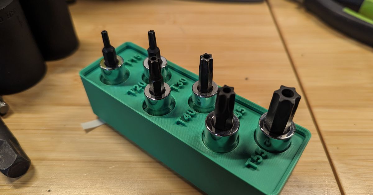 Gridfinity Torx Socket bit holder 6pcs by Andrés Salinas | Download ...
