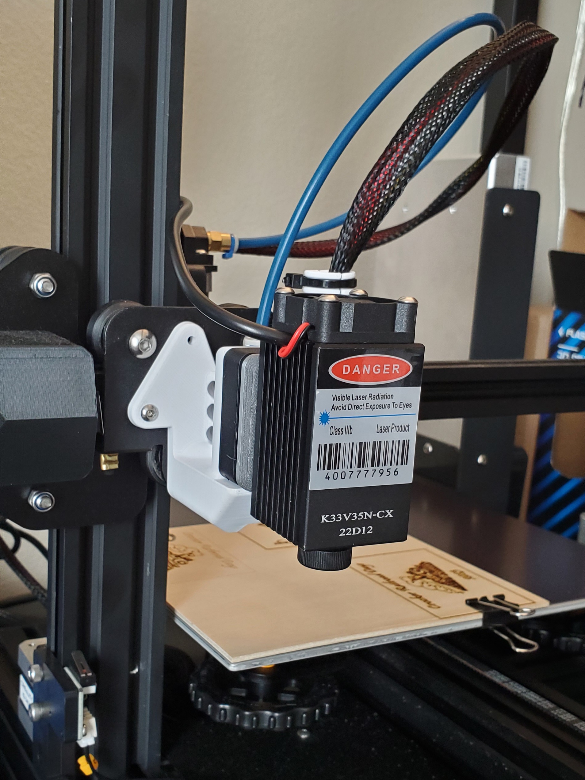 Laser Engraver Bracket for Creality Laser / Red Squirrel Fan Shroud by ...