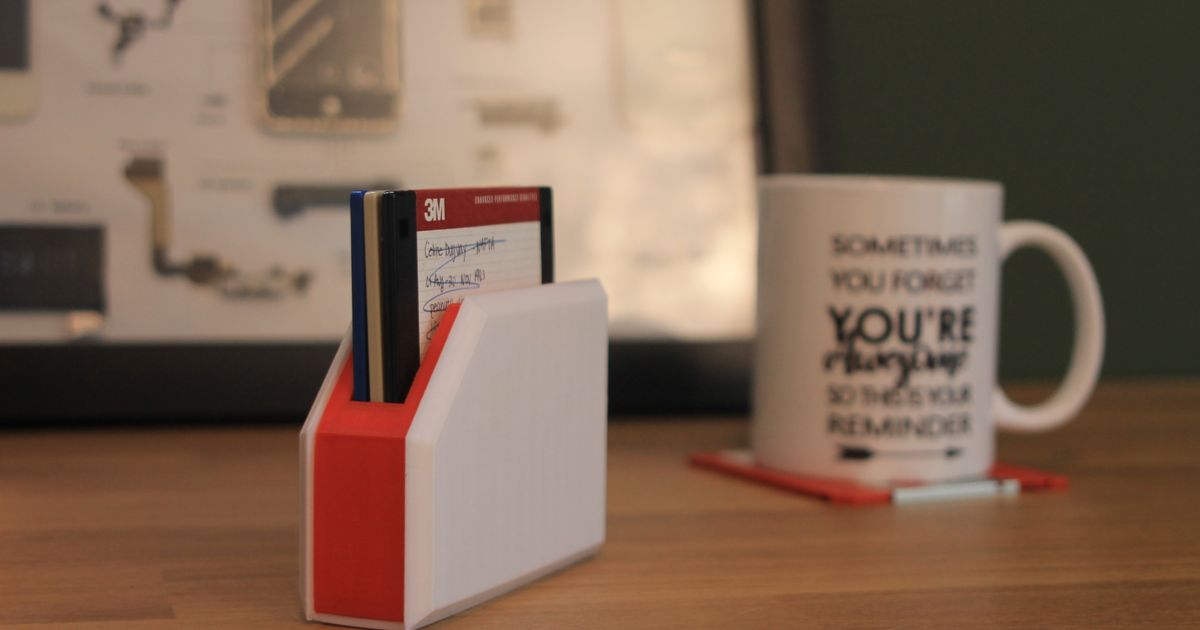 Floppy Disk Coaster Holder by CrazyCool | Download free STL model ...