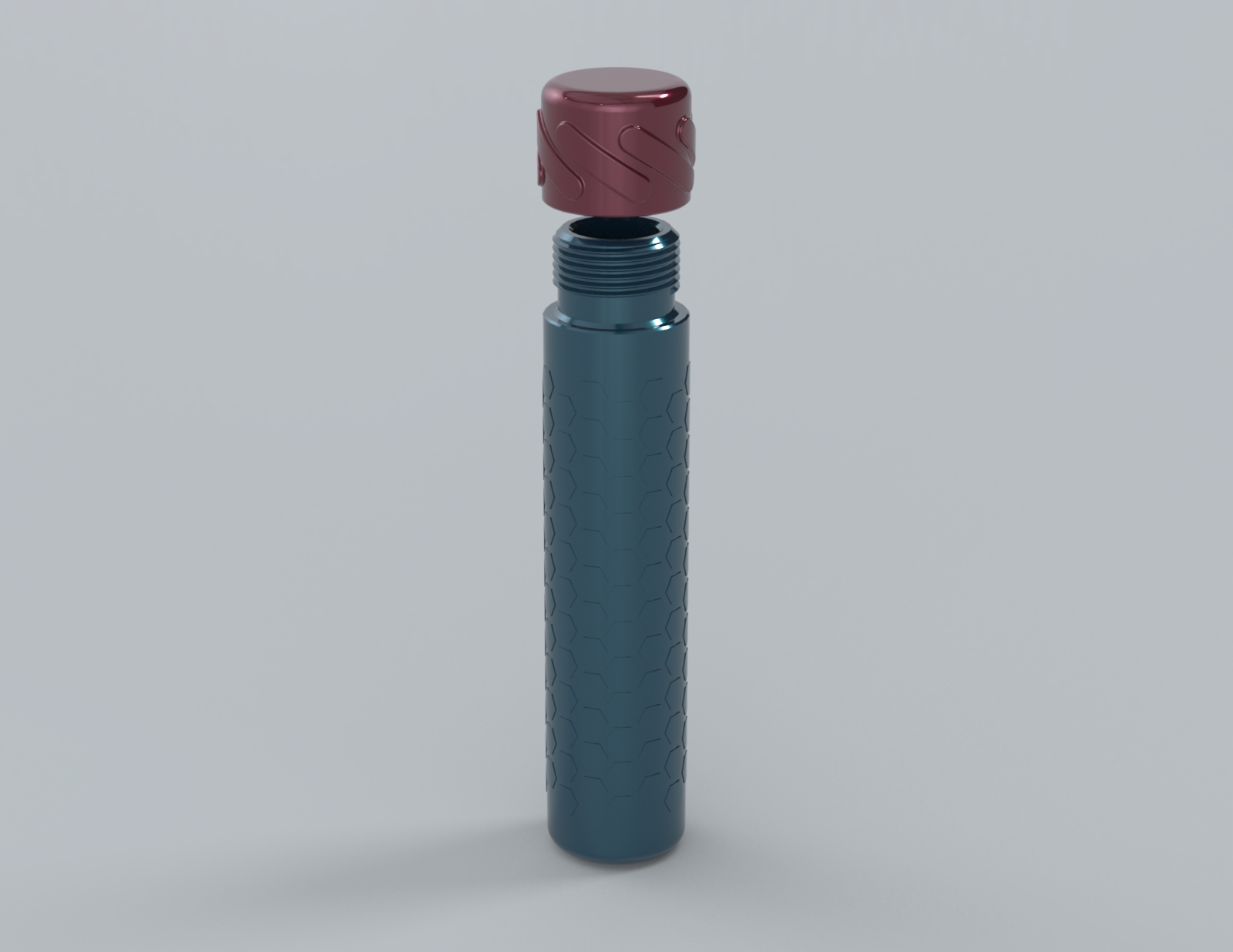 Lanyard EDC Threaded Cylinder Container by slavik kopanov | Download ...