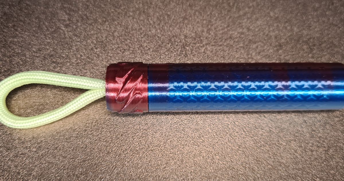 Lanyard EDC Threaded Cylinder Container by slavik kopanov | Download ...