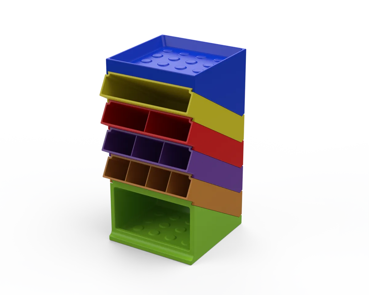 Modular Stackable Office Desk Organizer by LS001 | Download free STL ...