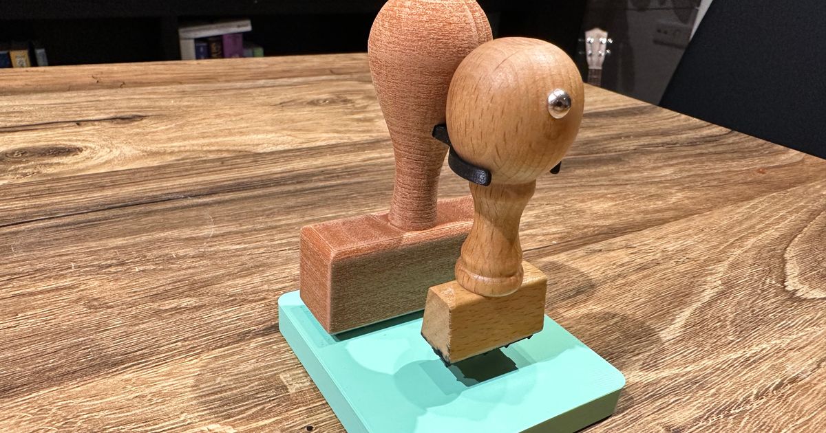 Rubber stamp shaped rubber stamp holder by Schehlein | Download free ...