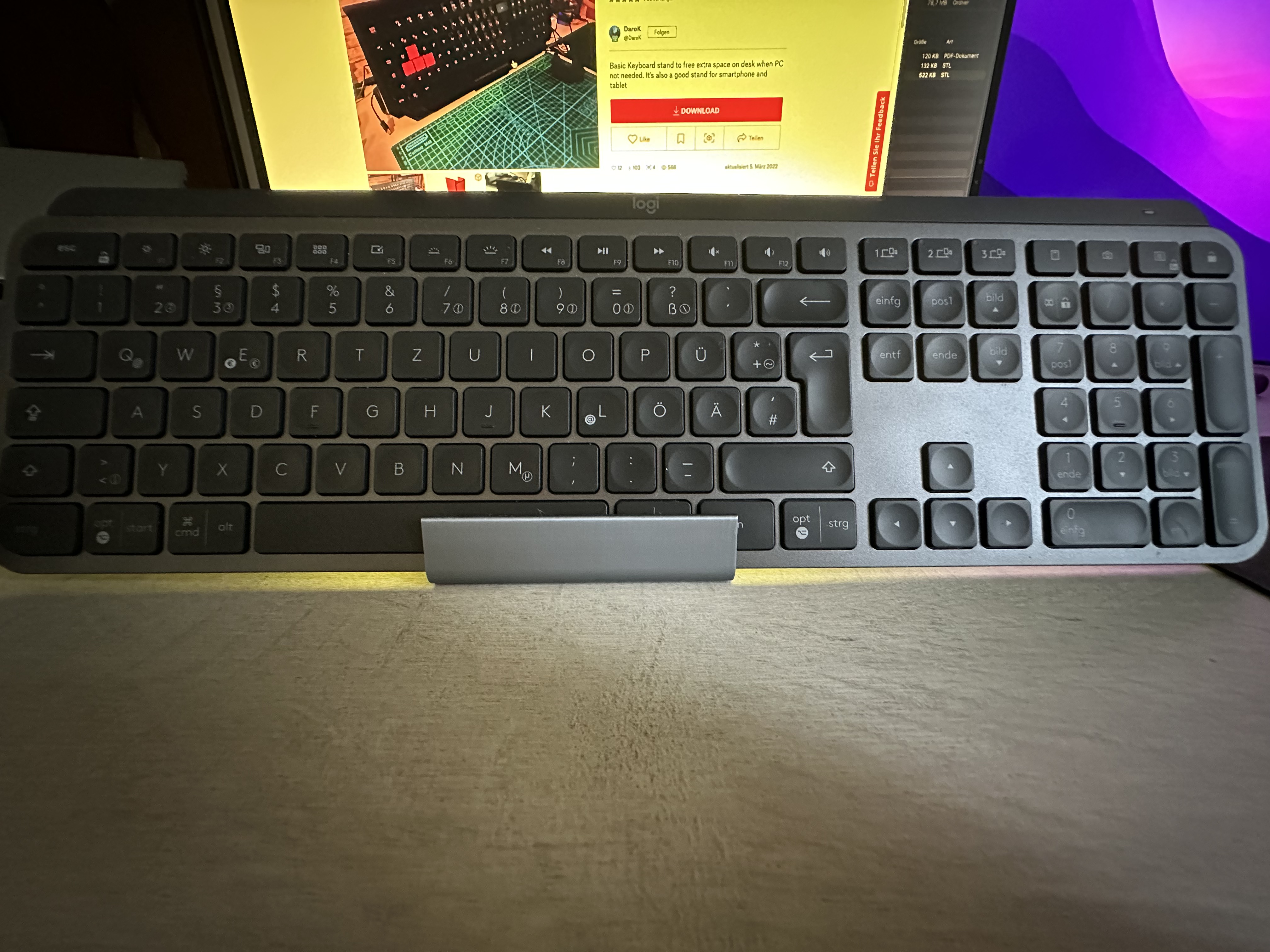Keyboard Stand long (for top-heavy Keyboards) by User8472 | Download ...