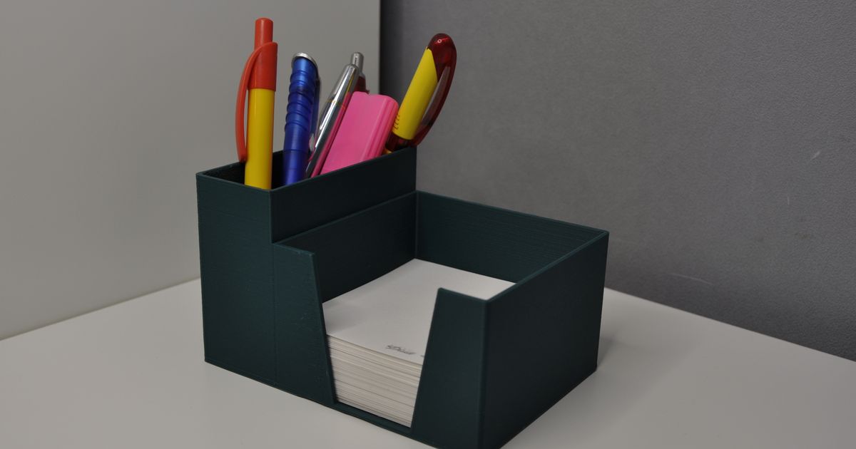 Post It/Pencil holder by Benjamin K. | Download free STL model ...