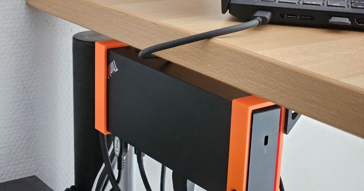 Under desk quick release mounts for Lenovo docking station by CMPDesign ...